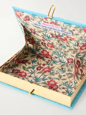 OLYMPIA LE-TAN Marbella Embroidered Canvas Clutch - Multi