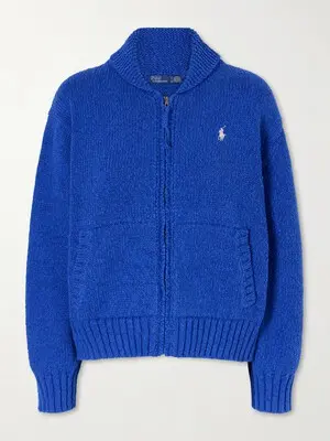 Polo Ralph Lauren Knitted Cotton Zip-up Cardigan - Blue