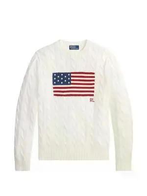 Polo Ralph Lauren Cable-knit Flag Motif Sweater