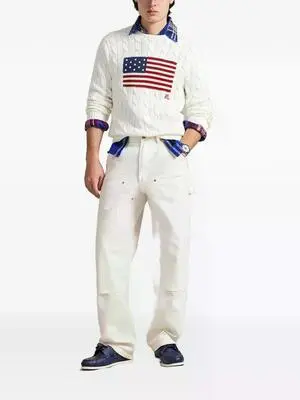 Polo Ralph Lauren Cable-knit Flag Motif Sweater