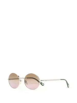 Chloé Aly Round Frame Sunglasses - Silver