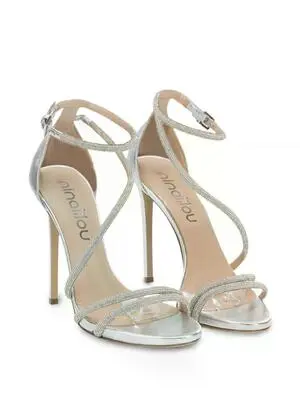 NINALILOU Micol Crystal Embellished Sandals