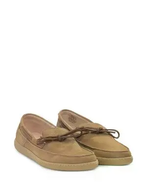 ASTORFLEX Suede Loafers With Bow Detailing - Neutrals