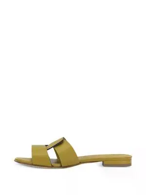 SERGIO LEVANTESI Aria Interwoven Leather Sandals - Yellow