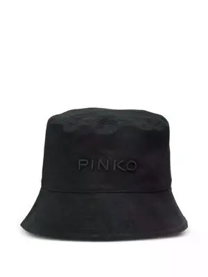 Pinko Embroidered Logo Bucket Hat - Black