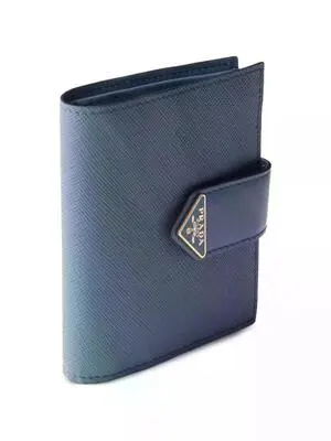 Prada Small Saffiano And Smooth Leather Wallet