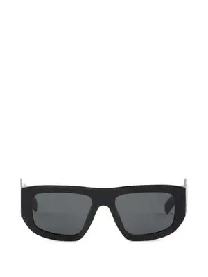Prada Acetate Sunglasses With Engraved Triangle Logo - Black