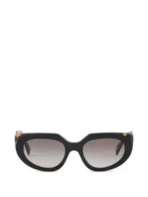 Prada Prada Eyewear Acetate Oval Sunglasses Black