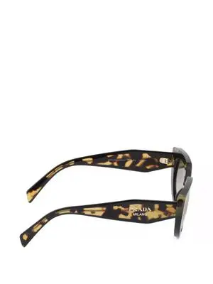 Prada Acetate Oval Sunglasses - Black