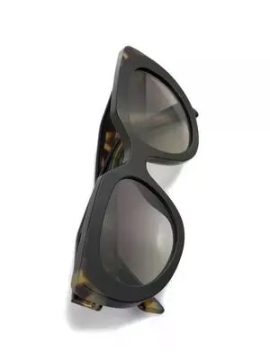 Prada Acetate Oval Sunglasses - Black