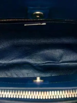 Prada Saffiano Leather Double Zip Top Handle Bag Satchel