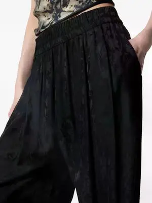 Pinko Floral Jacquard Wide-leg Trousers