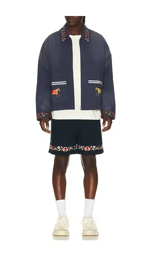 FOUND Embroidery Twill Floral Shorts