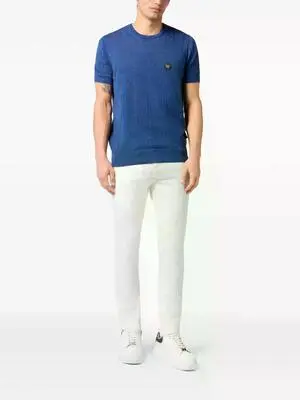 Philipp Plein Monogram-pattern T-shirt - Blue