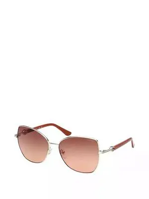 Guess Cat-eye Sunglasses With Logo Plaque