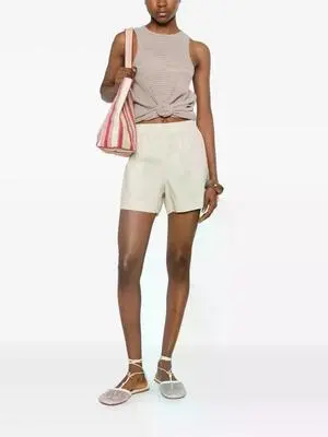 MC2 SAINT BARTH Meave Crystal-embellished Shorts - Neutrals