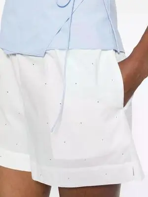MC2 SAINT BARTH Meave Crystal-embellishment Shorts - White