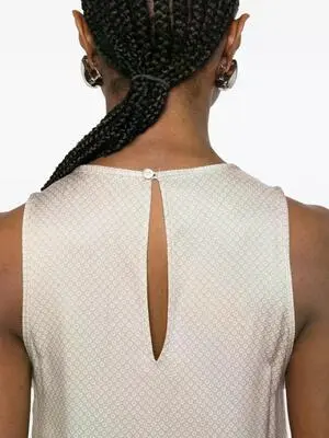 Peserico Geometric Print Asymmetric Dress