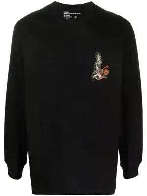 MAHARISHI Graphic-print Long-sleeved T-shirt - Black