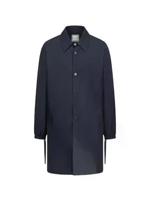 WOOYOUNGMI Drawstring Cuff Logo Plaque Coat