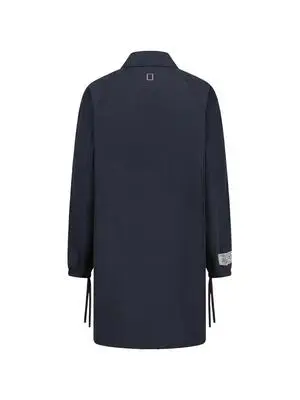 WOOYOUNGMI Drawstring Cuff Logo Plaque Coat