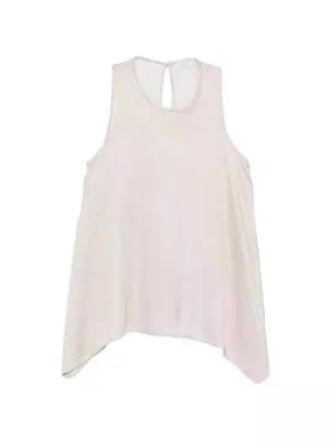 Peserico Sleeveless Geometric Print Blouse - Neutrals