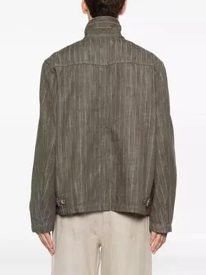 SUNFLOWER Labour Stripe-pattern Button-up Jacket