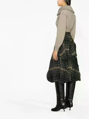 CHARLES JEFFREY Check Midi Skirt