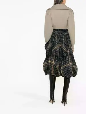 CHARLES JEFFREY Check Midi Skirt