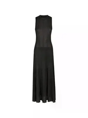 Federica Tosi Ribbed-knit Sleeveless Maxi Dress - Black