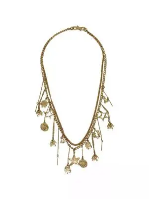 ALEMAIS Charm Embellished Curb-chain Necklace - Gold