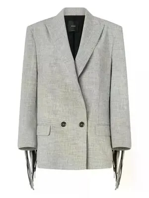Pinko Fringed Double-breasted Blazer