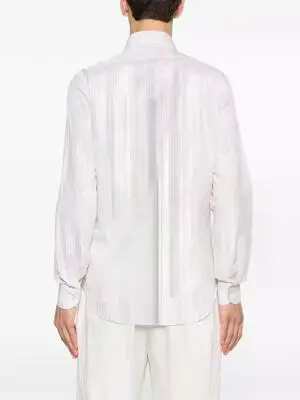 Eleventy Striped-pattern Spread-collar Shirt