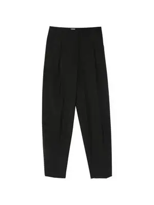COVERT Pleated Straight-leg Trousers - Black
