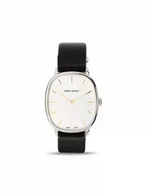 Isabel Marant Étoile Oval Quartz Watch With Leather Strap - Grey