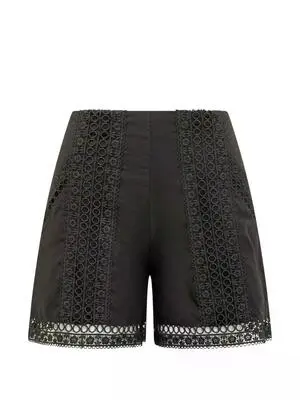 Charo Ruiz Ibiza Oralla Lace Trim Shorts - Black