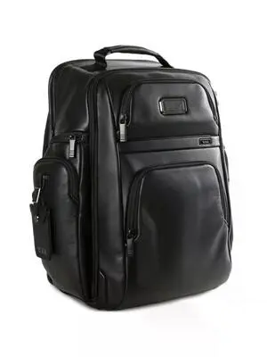 Tumi Leather Laptop Backpack - Black