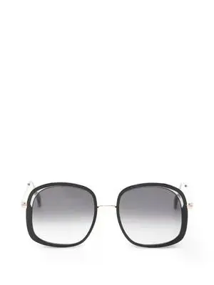 ANDY WAWA Square Frame Sunglasses With Gradient Lenses - Black