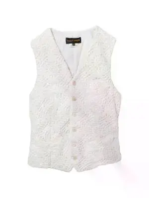 Comme Des Garçons Floral Embroidered Waistcoat