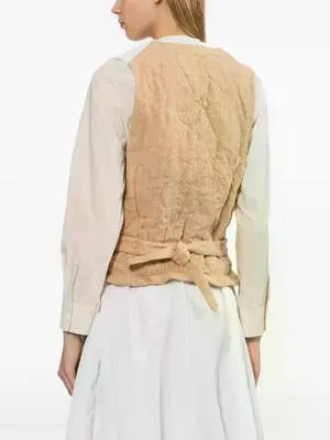 Comme Des Garçons Floral Embroidered Waistcoat
