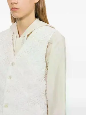 Comme Des Garçons Floral Embroidered Waistcoat