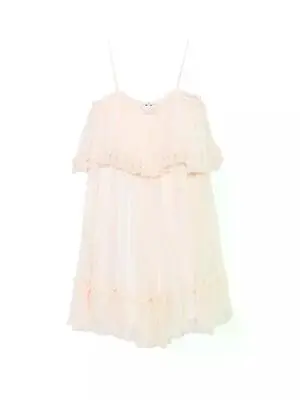 Chloé Ruffled Midi Dress - Pink