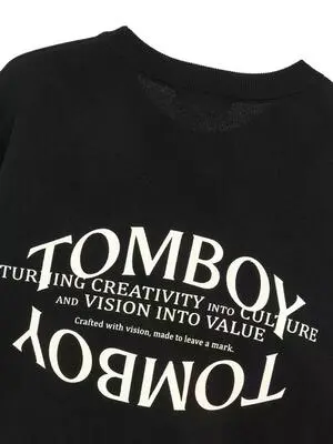 STUDIO TOMBOY Logo Print Cotton T-shirt - Black