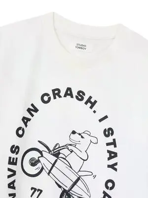 STUDIO TOMBOY Graphic Print Boxy-fit T-shirt - White