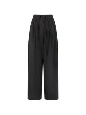 STUDIO TOMBOY Check-pattern Drawstring Trousers - Brown