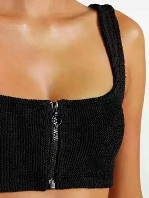 Hunza G Dallas Zip-front Bikini - Black