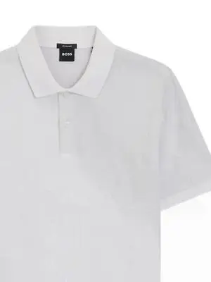 BOSS Jacquard-pattern Short-sleeve Polo Shirt
