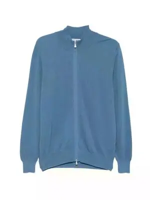 GRAN SASSO Zip-up Knitted Sweatshirt - Blue
