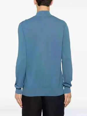 GRAN SASSO Zip-up Knitted Sweatshirt - Blue
