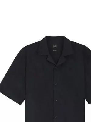 BOSS Short-sleeve Camp-collar Shirt - Black